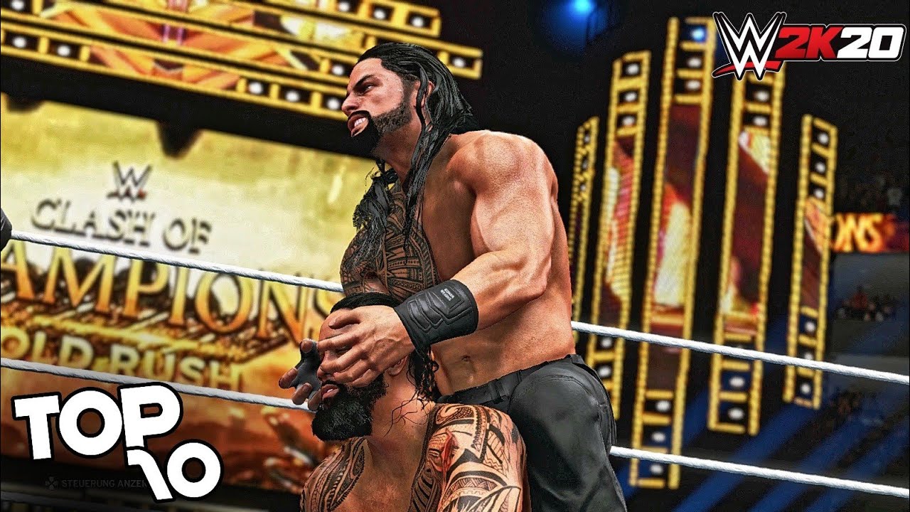 WWE 2K20 - Top 10 Clash Of Champions 2020 Moments | ft. WWE 2K19 - YouTube