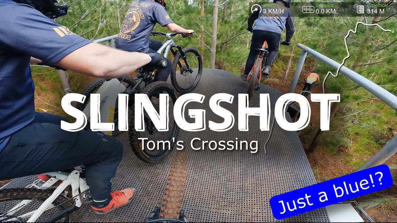 SLINGSHOT Tom's Crossing - New Blue MTB Trail - YouTube