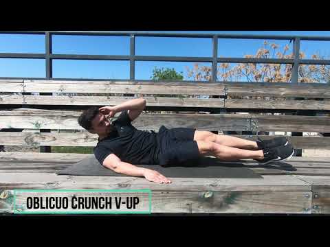 oblicuo crunch v-up - YouTube