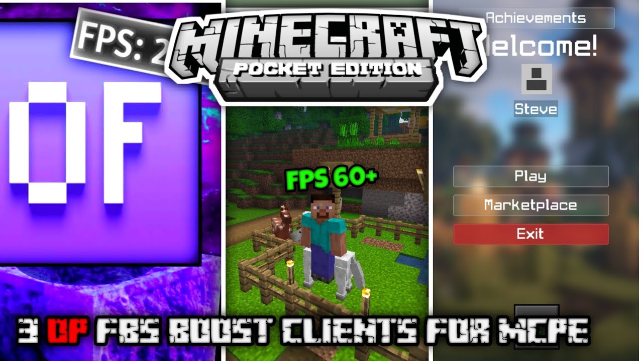 Top 3 FPS Boosting Clients that will Enhace game Performance for MCPE ...
