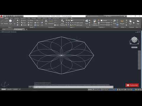 AutoCAD 2D Tutorial: A simple ornamental flower. - YouTube