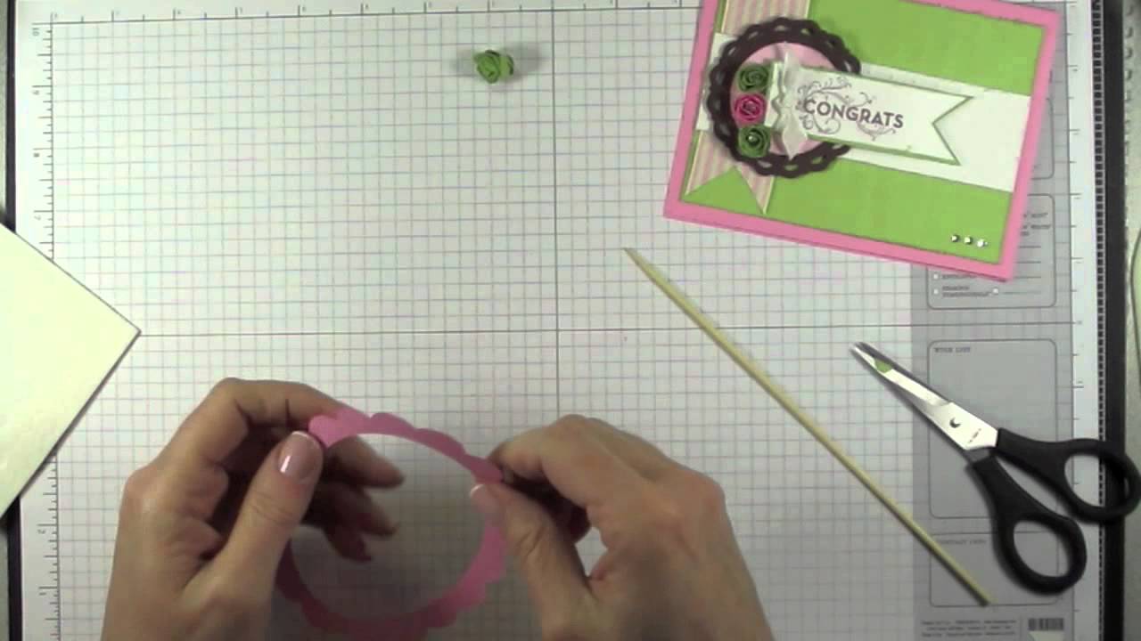 How to create Paper Rolled Roses by StampsAndScrapbooksCathyP - YouTube