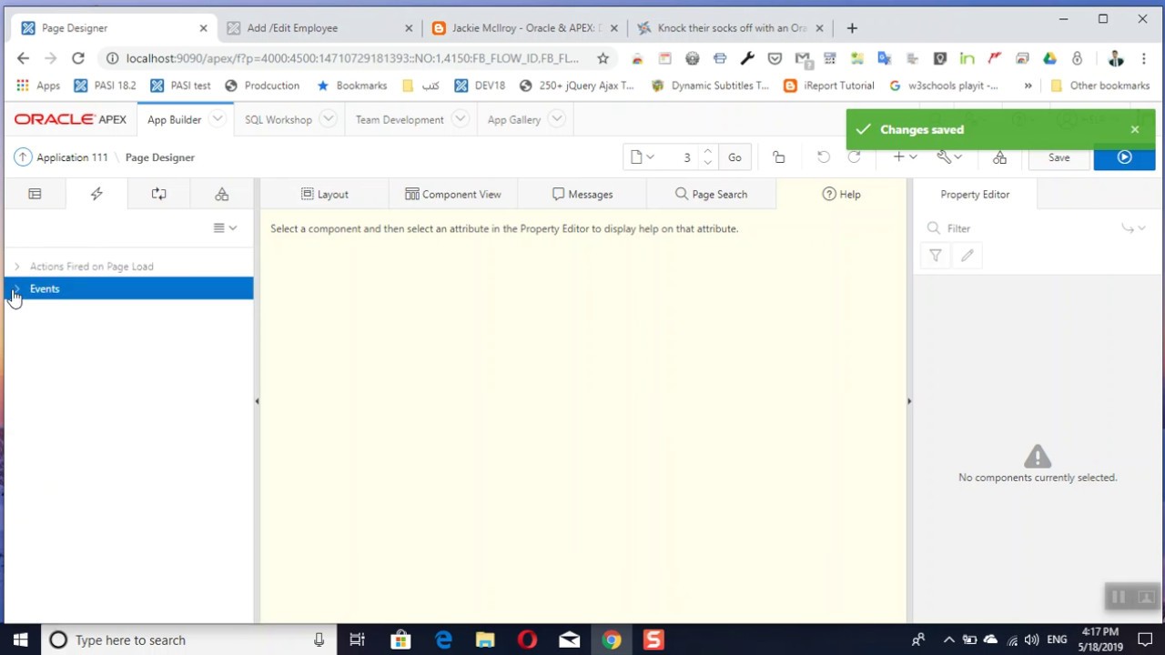 Oracle Apex 191 Dynamic Action Part 32 Custom Event With English Subtitle Youtube