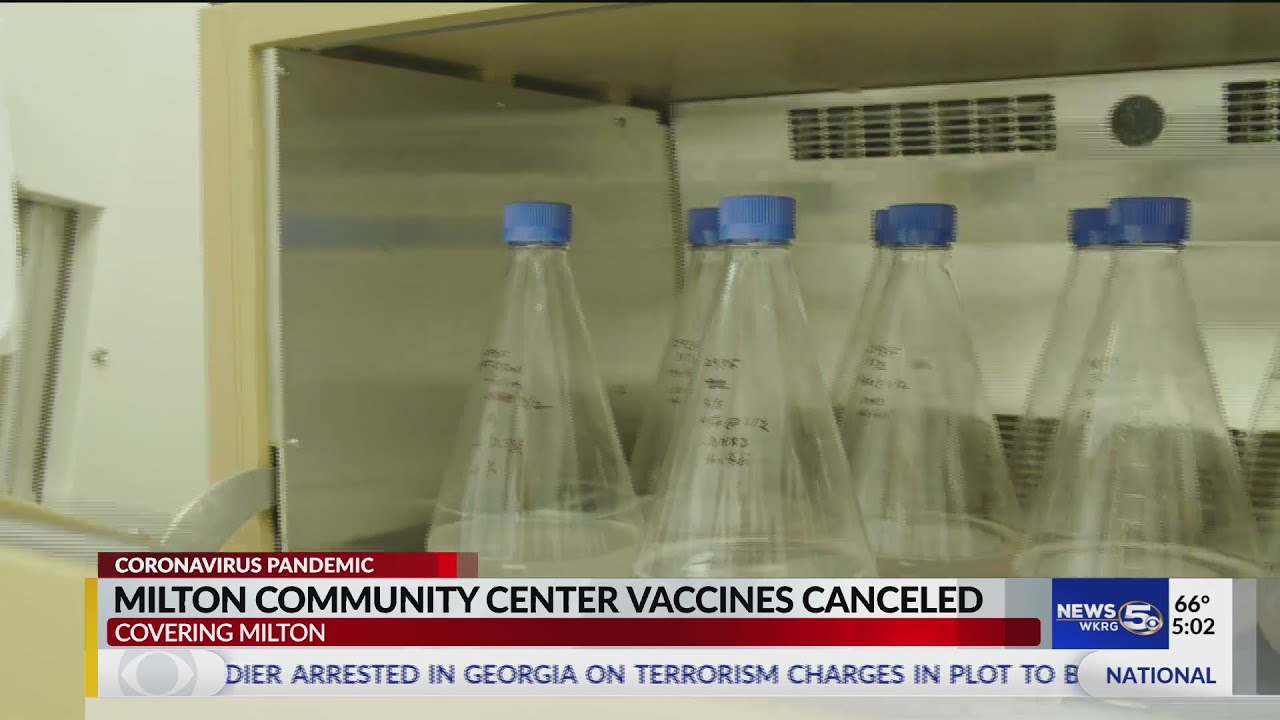 Milton Community Center vaccines canceled - YouTube