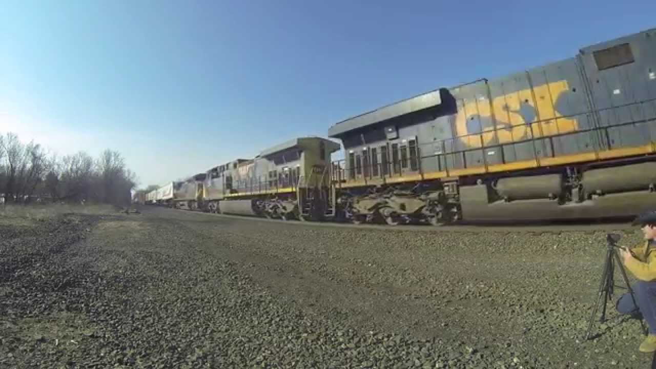 CSX 701 leads train (CSX Q017) - YouTube