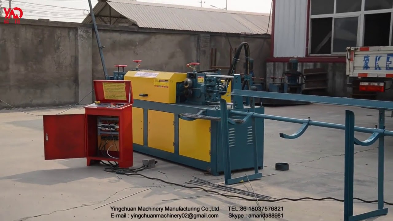 High Speed Steel Wire Straightening And Cutting Machine - YouTube