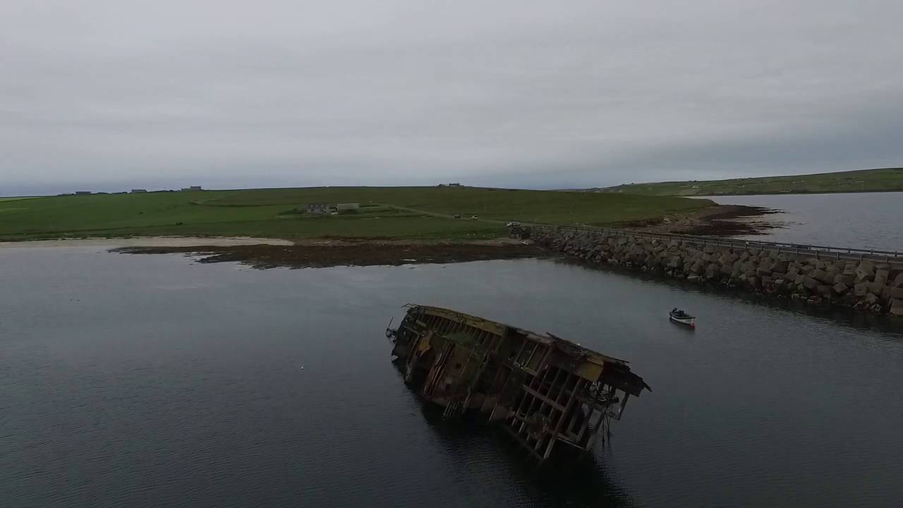 Scuttled Ship at Scapa Flow - YouTube