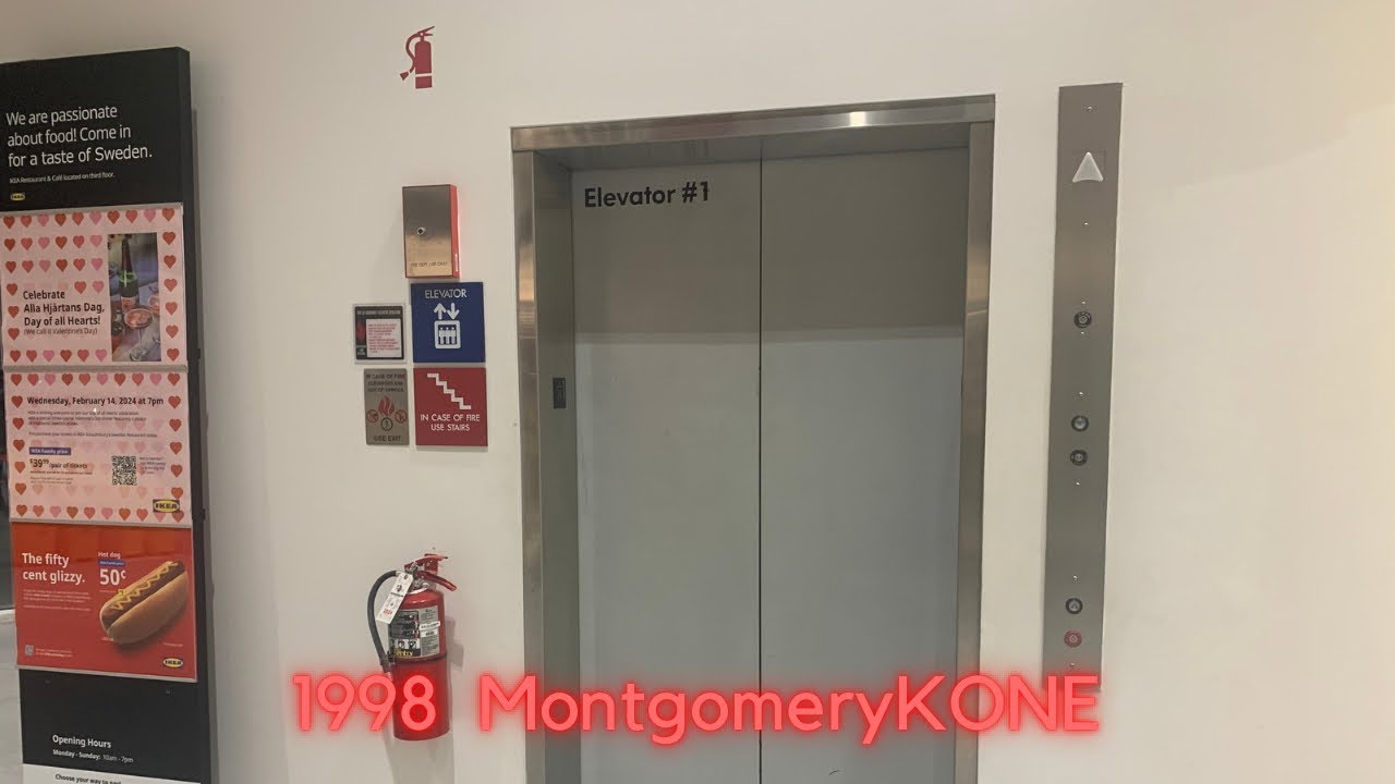 1998 MontgomeryKONE Hydraulic Entrance Elevator #1 (Internal) @ IKEA - Schaumburg, IL - YouTube