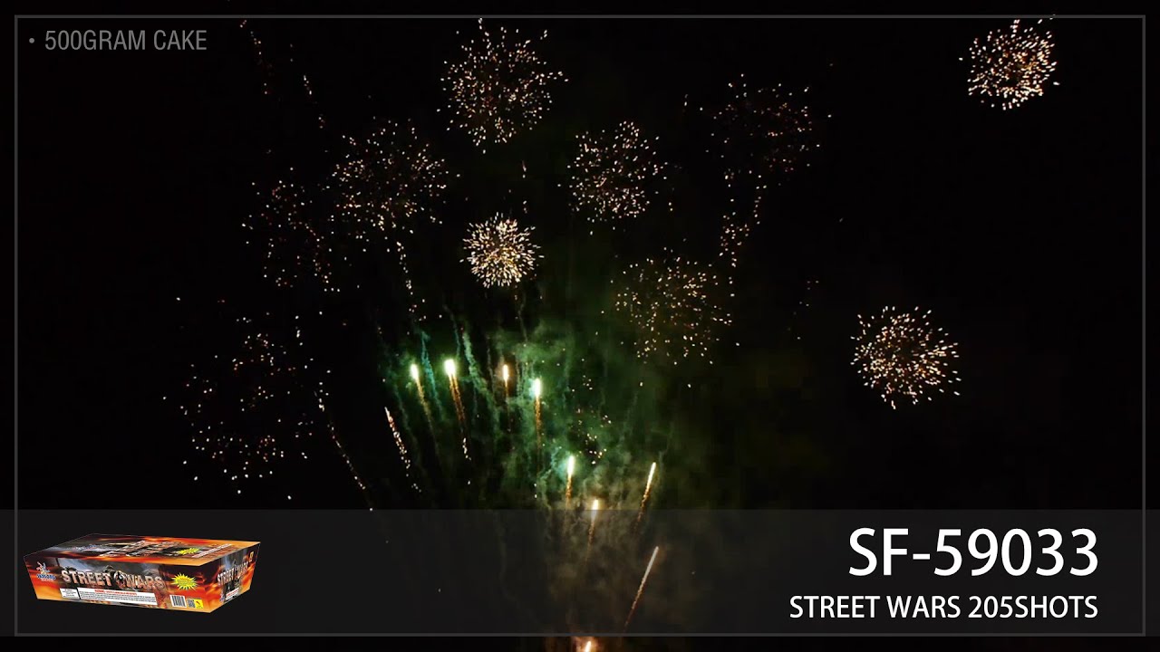 SKYSONG FIREWORKS | SF-59033 Street Wars 205Shots - YouTube