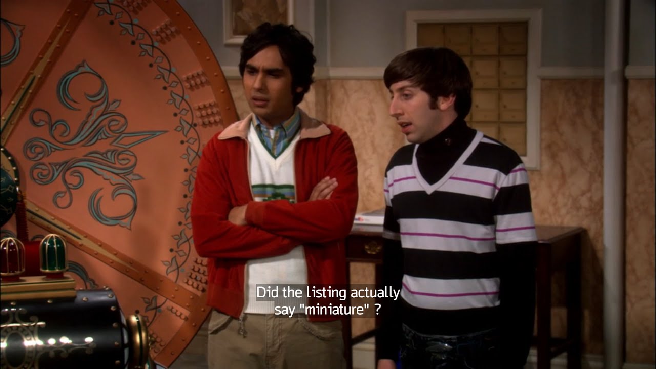 ''Did the listing actually say miniature?'' TBBT S1E14 - YouTube