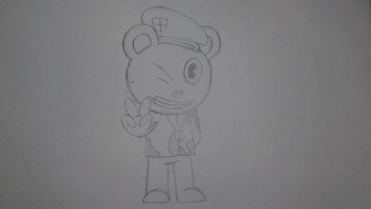 How I draw: Flippy from Happy Tree Friends - YouTube