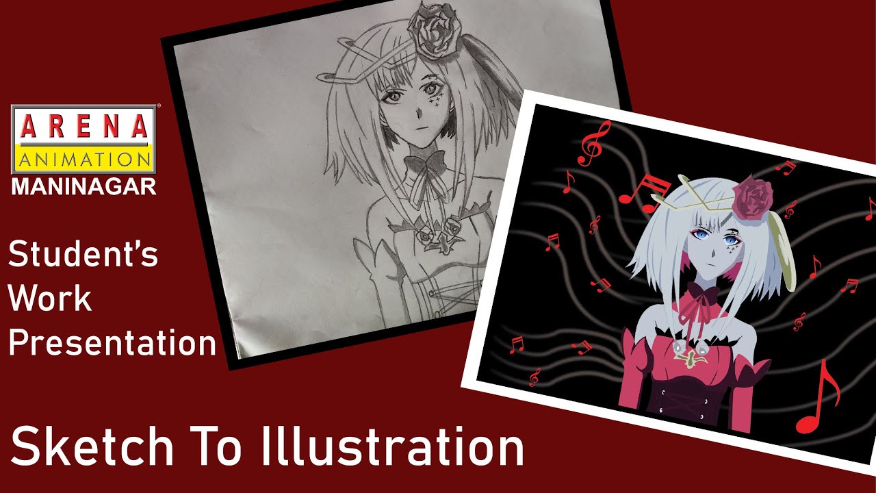 Student's Work Presentation | Sketch To Illustration - YouTube