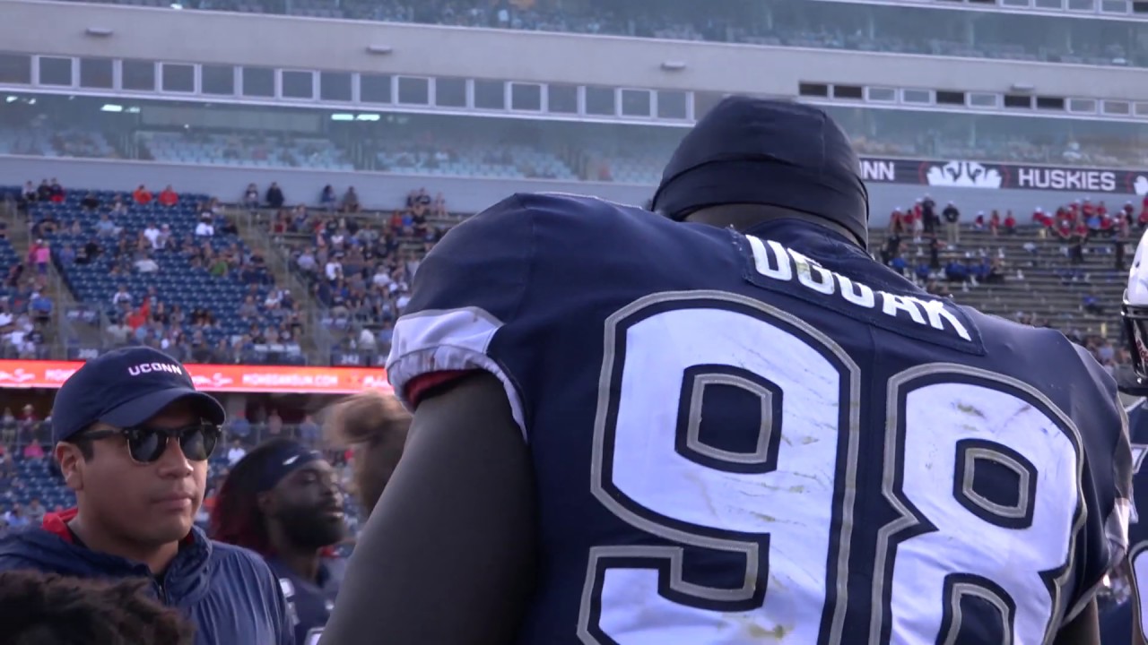 Player Spotlight: Lwal Ugwak - UConn Football DE - YouTube