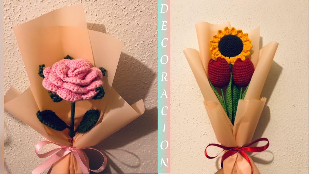 Como envolver un ramo de flores 💐/crochet cualquier tipo de papel 🎀 ...
