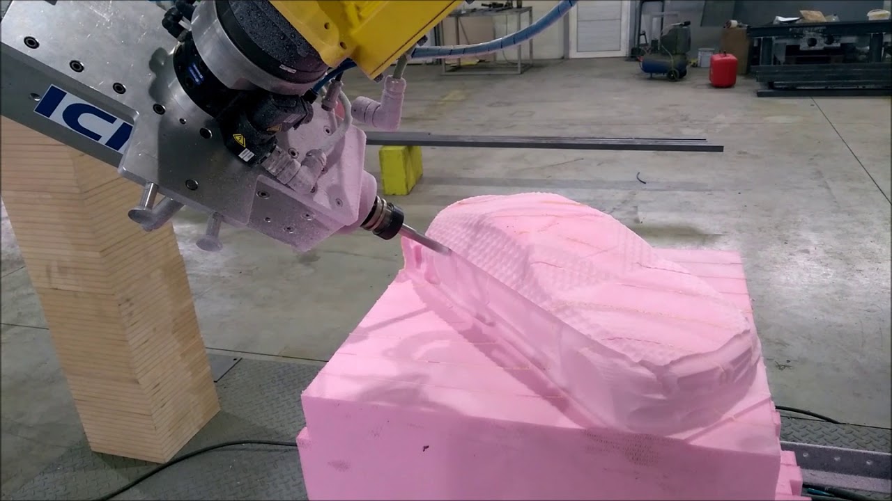 Robotic 3D milling and wire cutting - YouTube