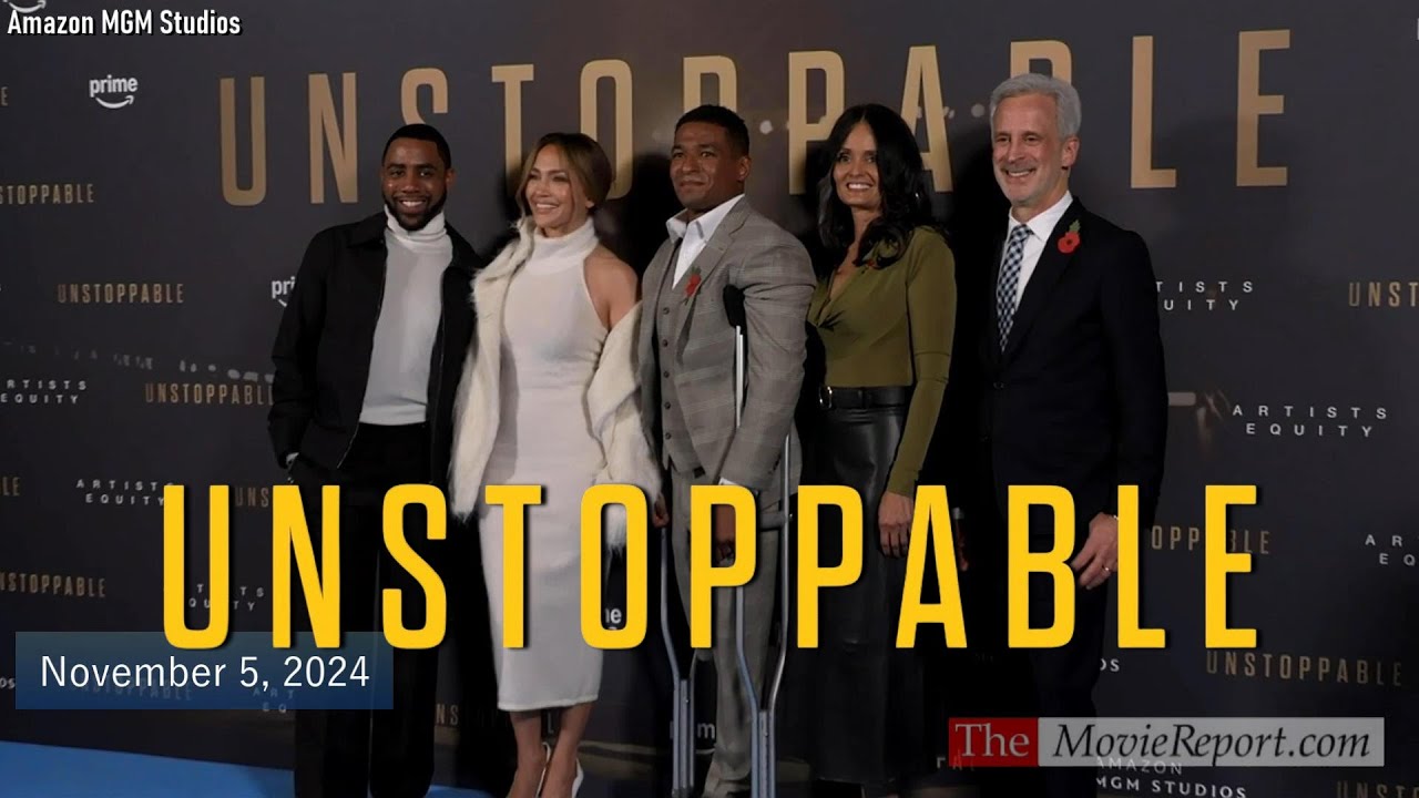 UNSTOPPABLE UK premiere Jennifer Lopez, Jharrel Jerome, Anthony Robles ...