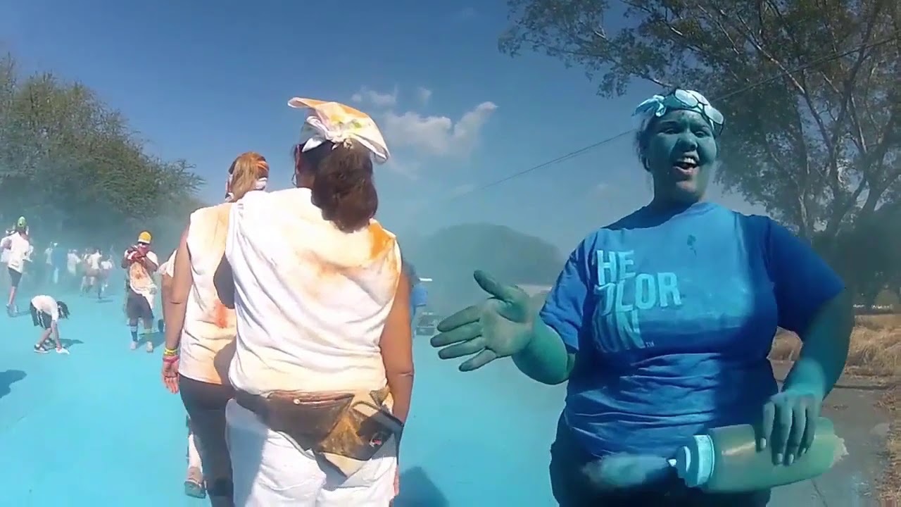 Slow motion color run - create a slowmo video - YouTube