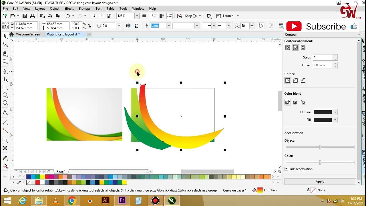 Simple Background Design in Coreldraw | CoreldawFever Studio - YouTube