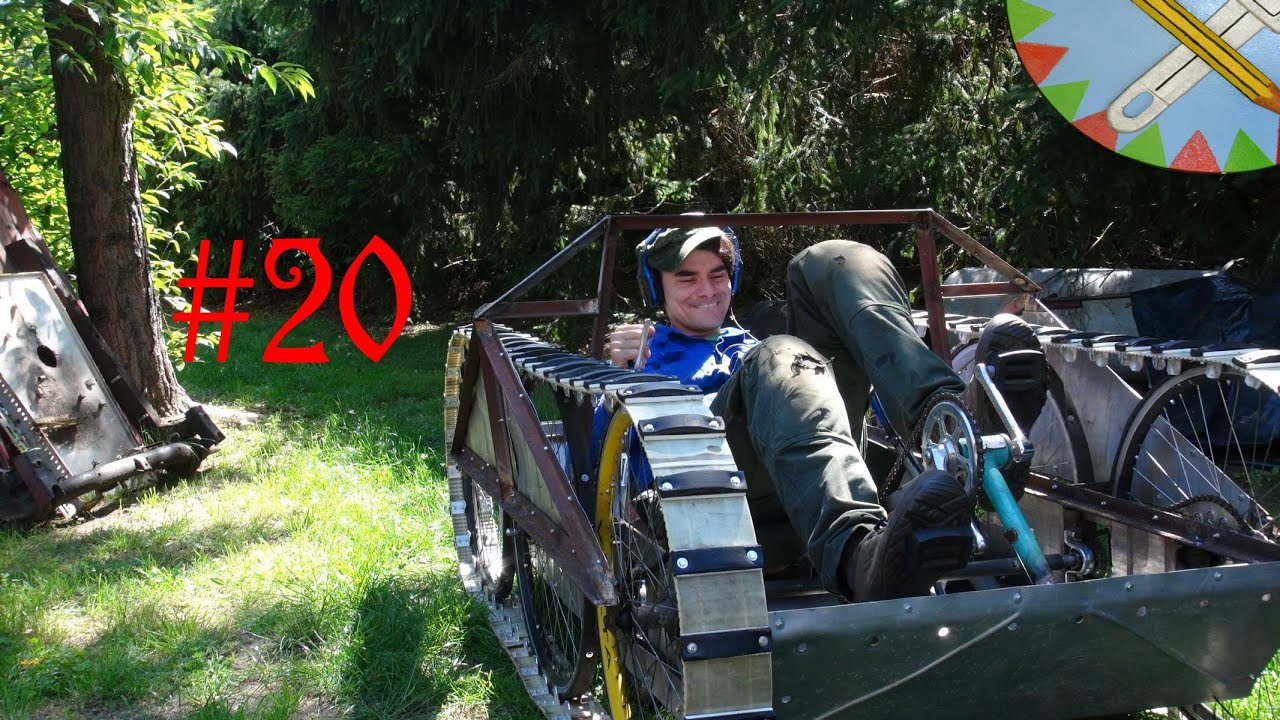 Fully tracked bicycle tank #20 / part 1 / build & first test - YouTube