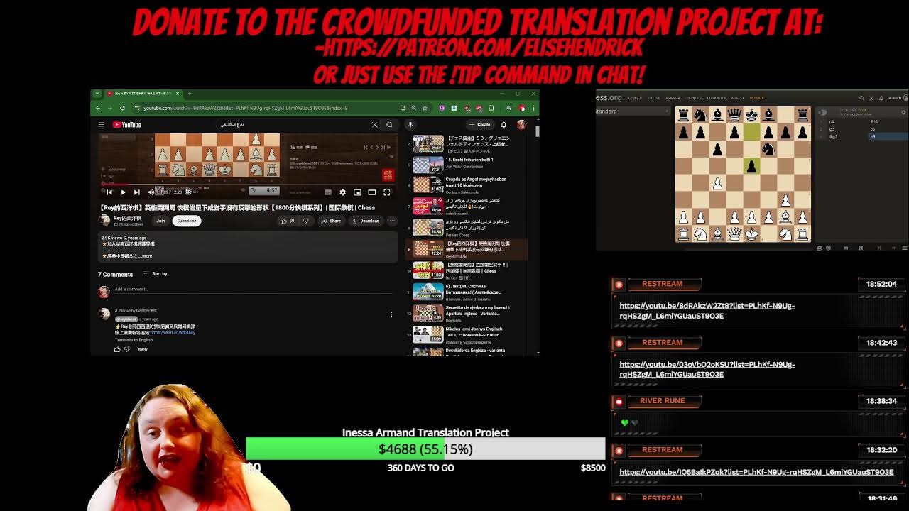 Playing chess/language learning through chess tutorials - YouTube