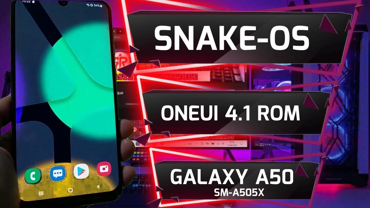 GALAXY A50 SM-A505X avec la rom Snake-Os android 12 OneUi 4.1 - YouTube