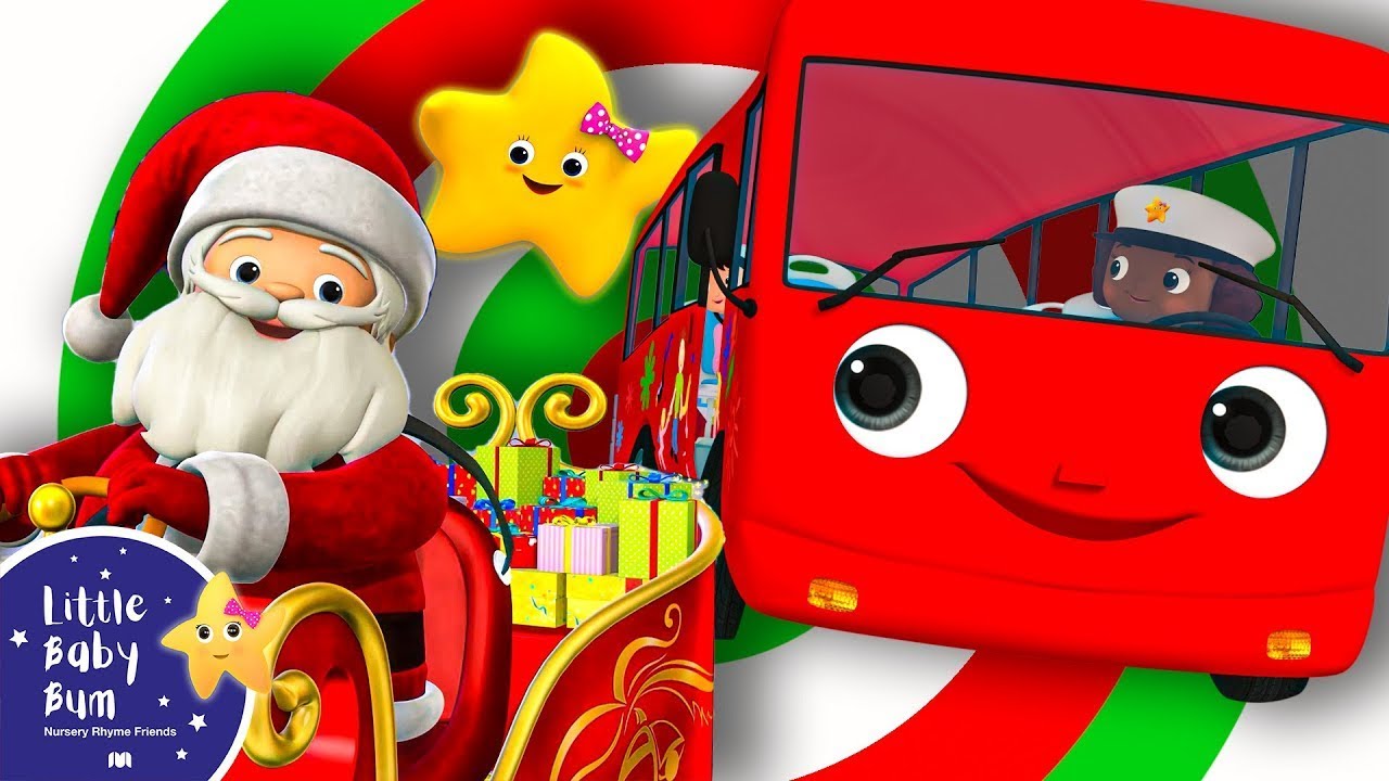 Merry Christmas On The Bus | Little Baby Bum | 🚌Wheels on the BUS Songs ...