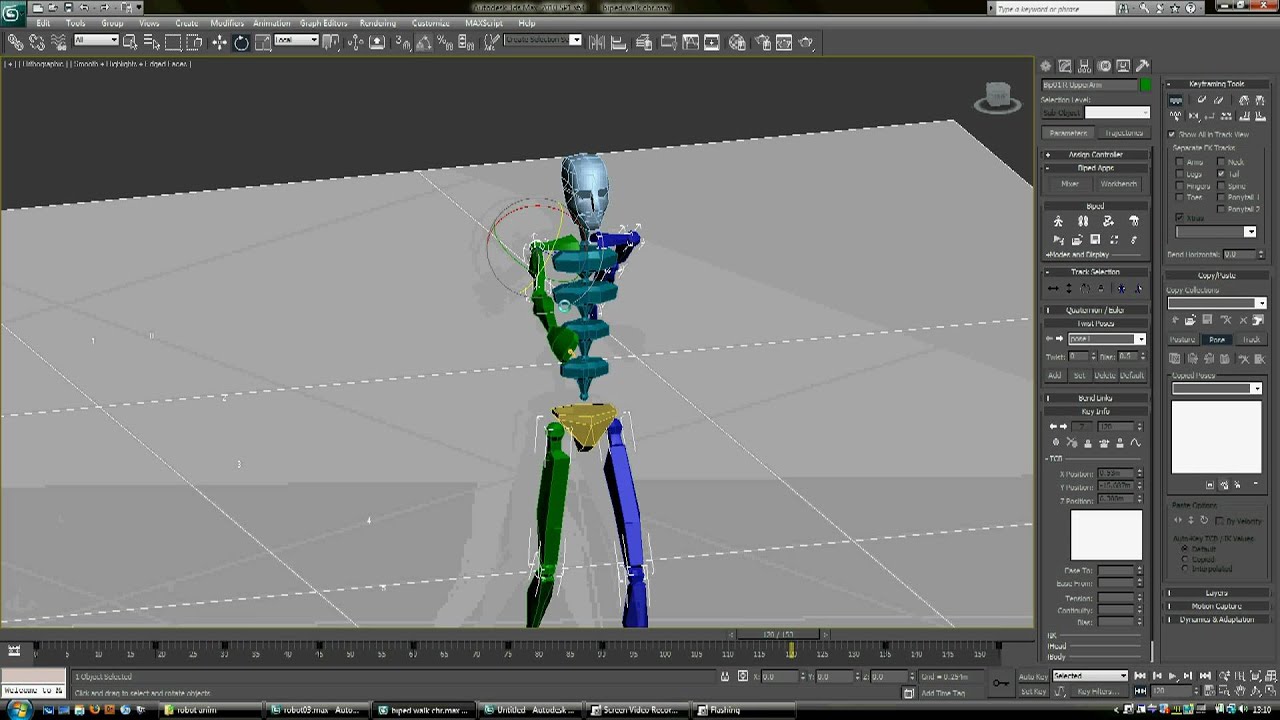 3ds Max stylised walk cycle with footsteps - YouTube