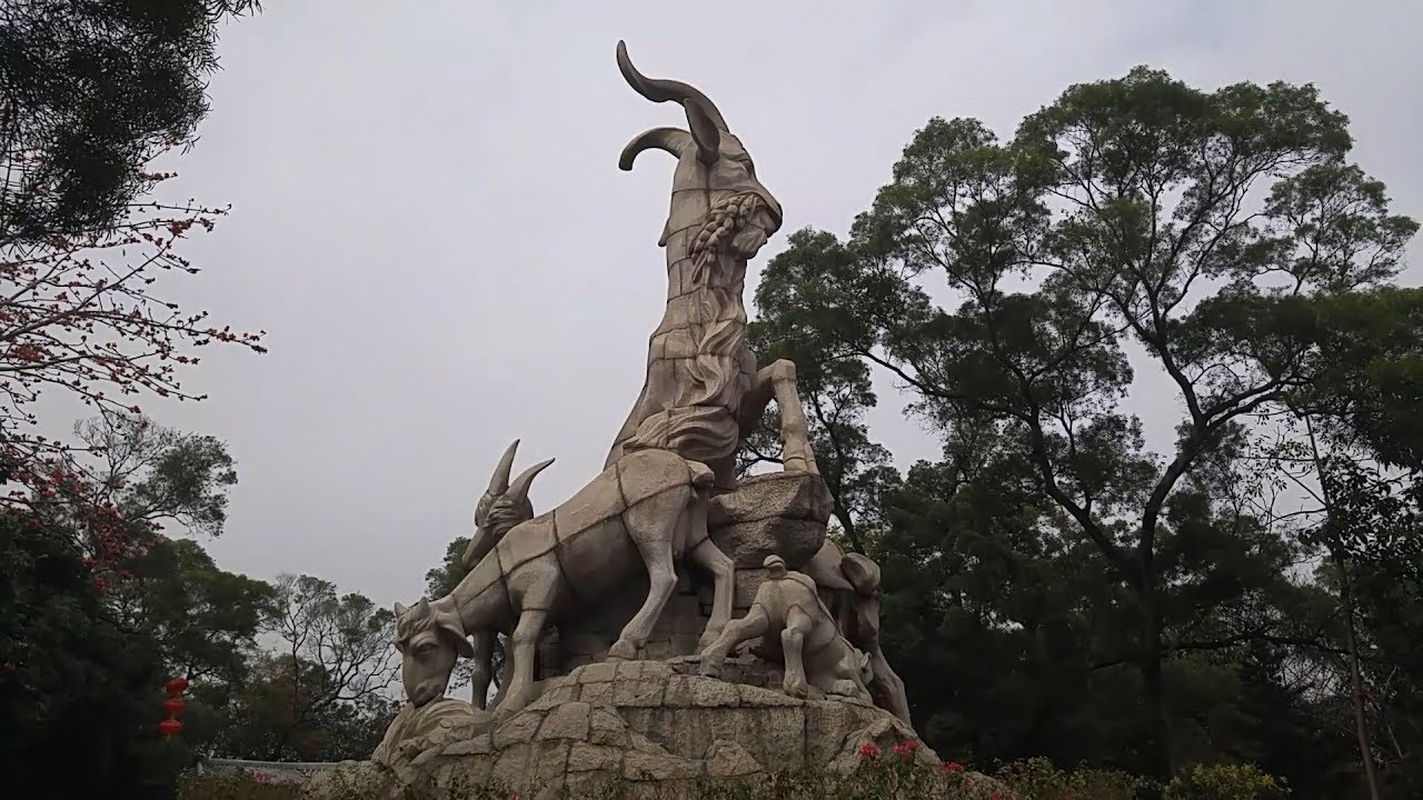 GUANGZHOU - Yuexiu Park and the Statue of the Five Goats - YouTube