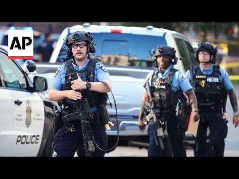 Law enforcement at the scene after deadly shooting in downtown Minneapolis