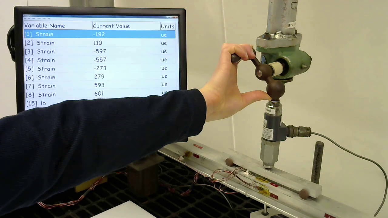 Beam Stresses and Strains Lab - YouTube