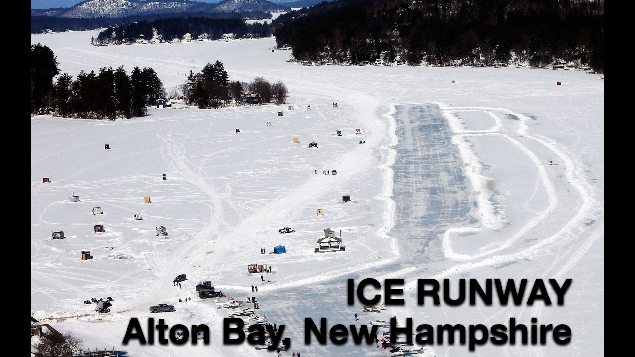 Alton Bay NH Ice Runway on Lake Winnipesaukee: Plane Flips Over - YouTube