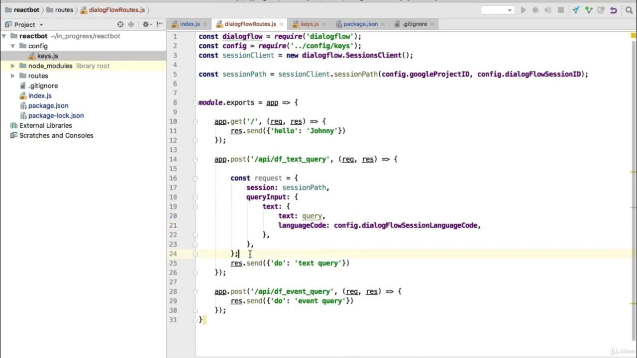 8 Dialogflow module Authentication setup part 2 - YouTube