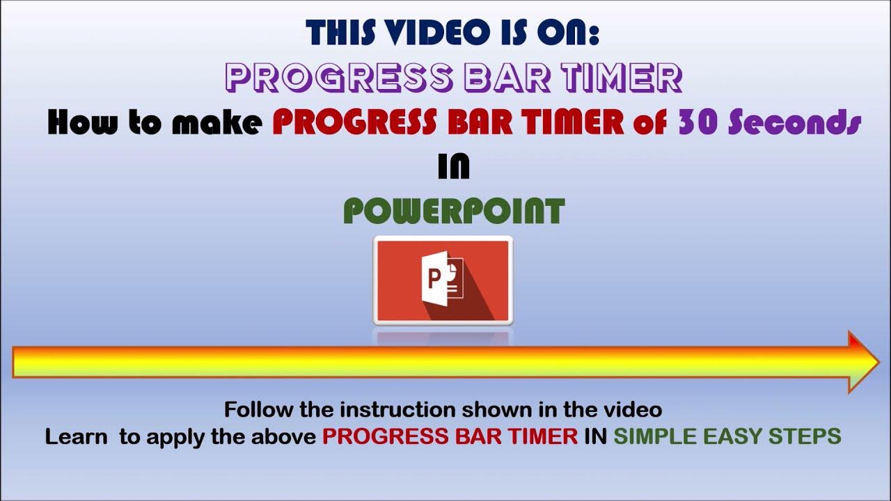 Progress Bar Timer Progress Bar Timer Using Fly Animation In Powerpoint Youtube