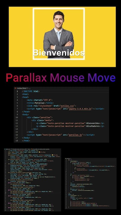 Parallax Mouse Move With Htm5 Css And Jquery Frontend Shorts Youtube