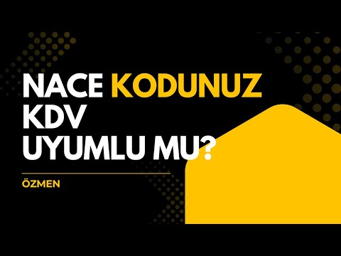 NACE Koduna Uygun KDV Oranı 2026 | E-Fatura Uyum Rehberi
