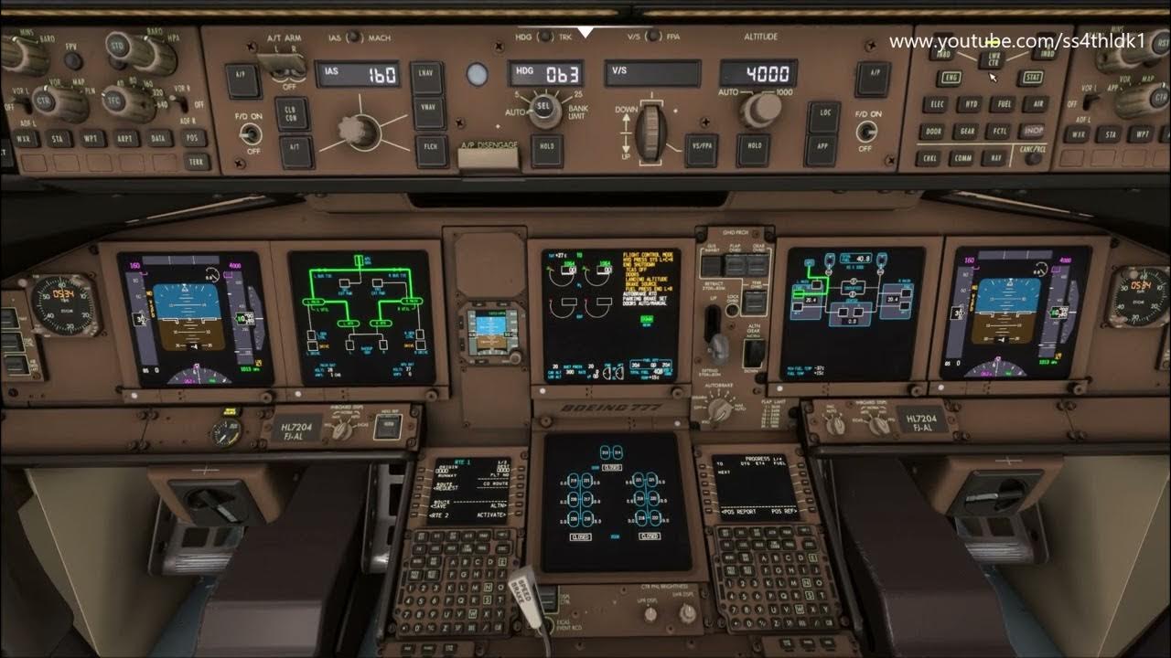 Flight simulator 2020 PMDG 777 Eicas display method - YouTube