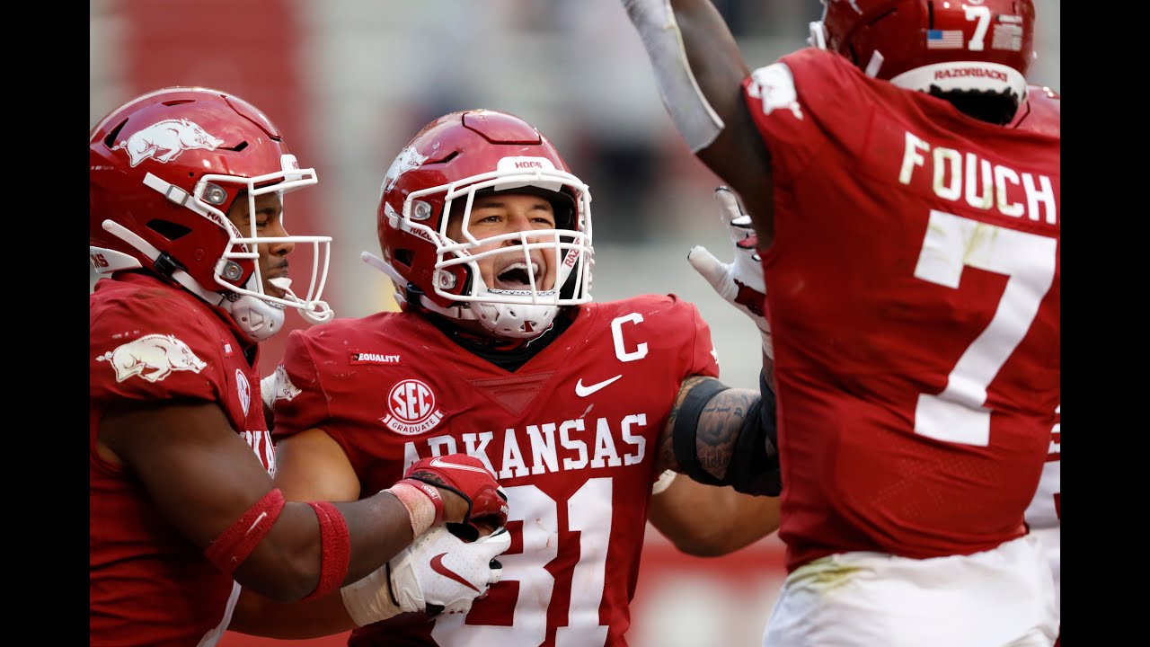 Grant Morgan after Arkansas' 33-21 win over Ole Miss - YouTube