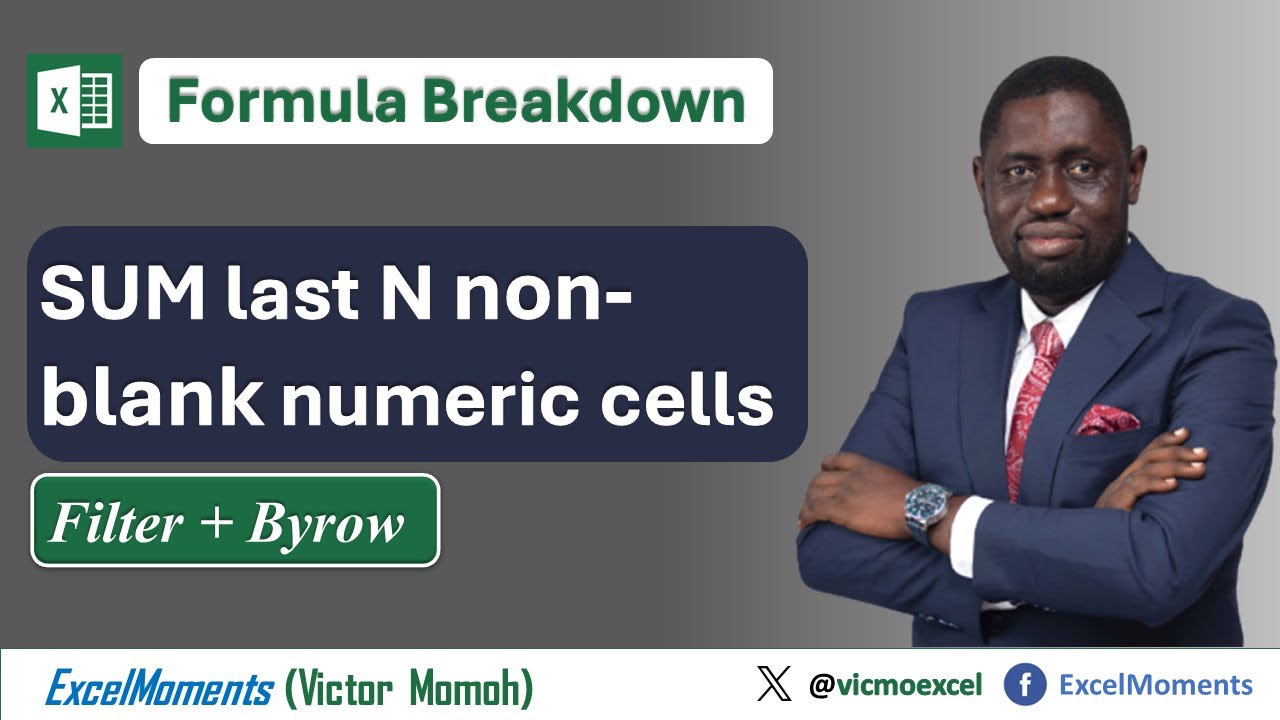 SUM Last N Non Blank Cells In Excel FILTER BYROW YouTube SUM Last N Non Blank Cells In Excel FILTER BYROW YouTube
