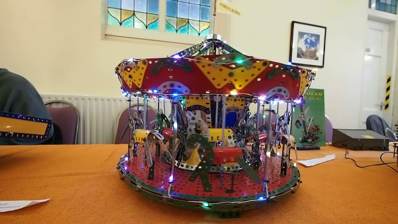 Meccano model of fairground carousel - YouTube
