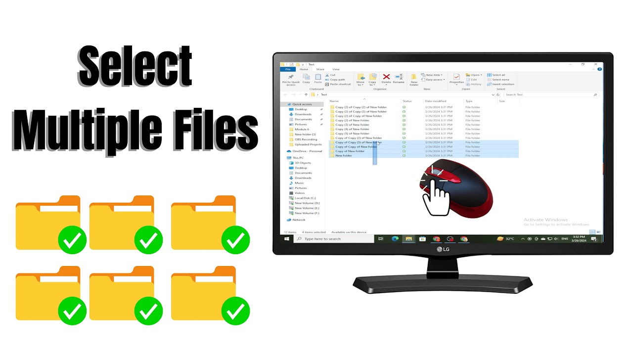 How To Select Multiple Files In Laptop & PC - YouTube