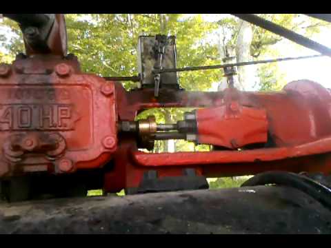 Peerless 40hp steam engine at about 60 rpm - YouTube