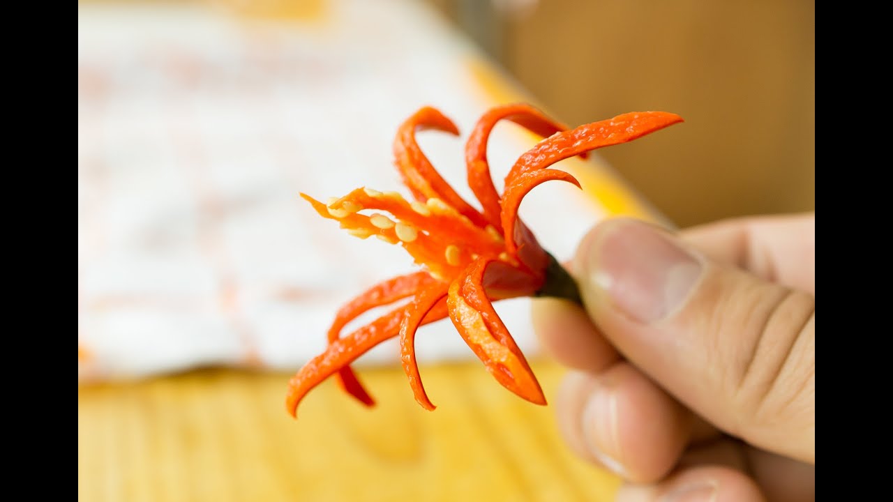 Chili Garnish Tutorial - YouTube
