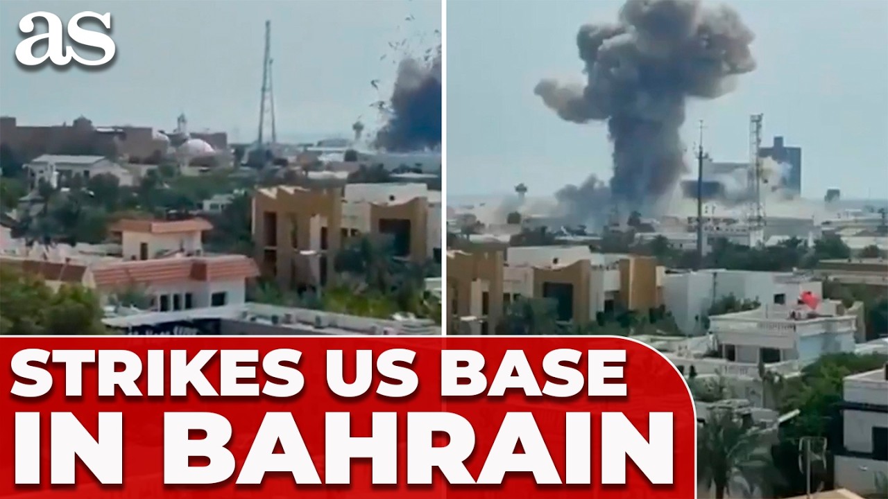 EXPLOSION CAPTURED: Iran MISSILE hits U.S. Fifth Fleet Headquarters in ...