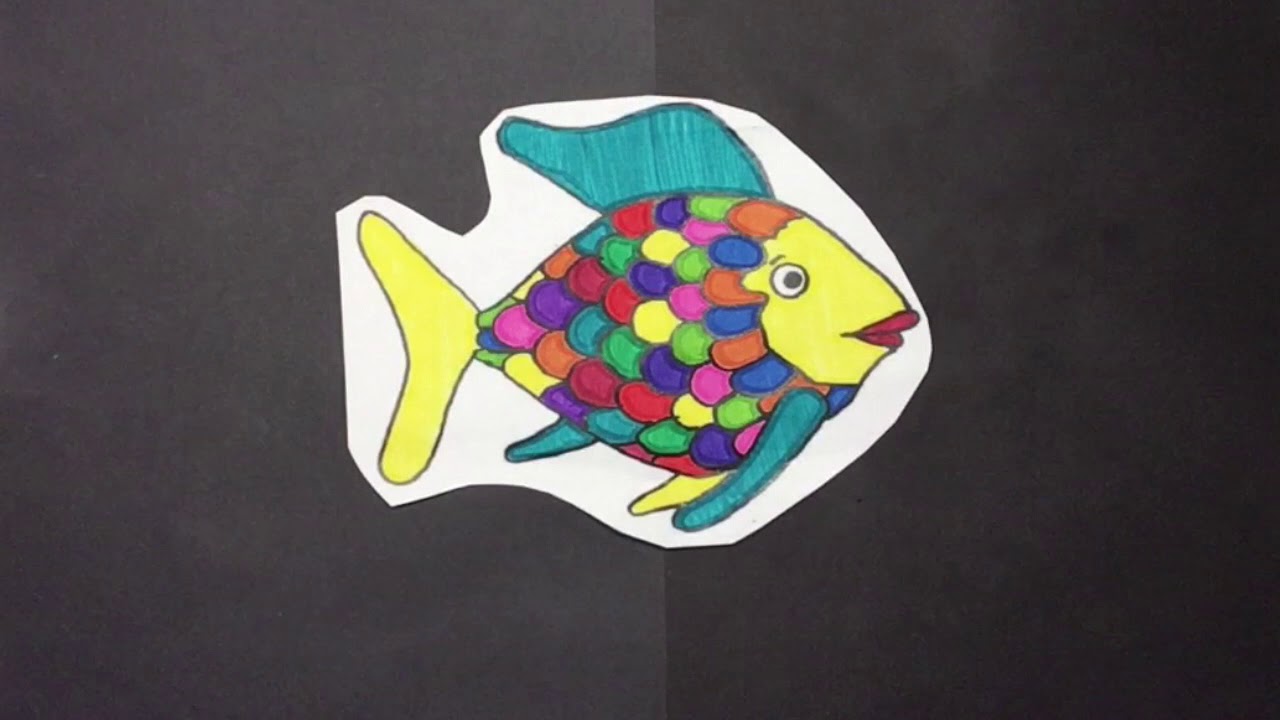KINDERGARTEN RAINBOW FISH COLLAGE CUTTING - YouTube
