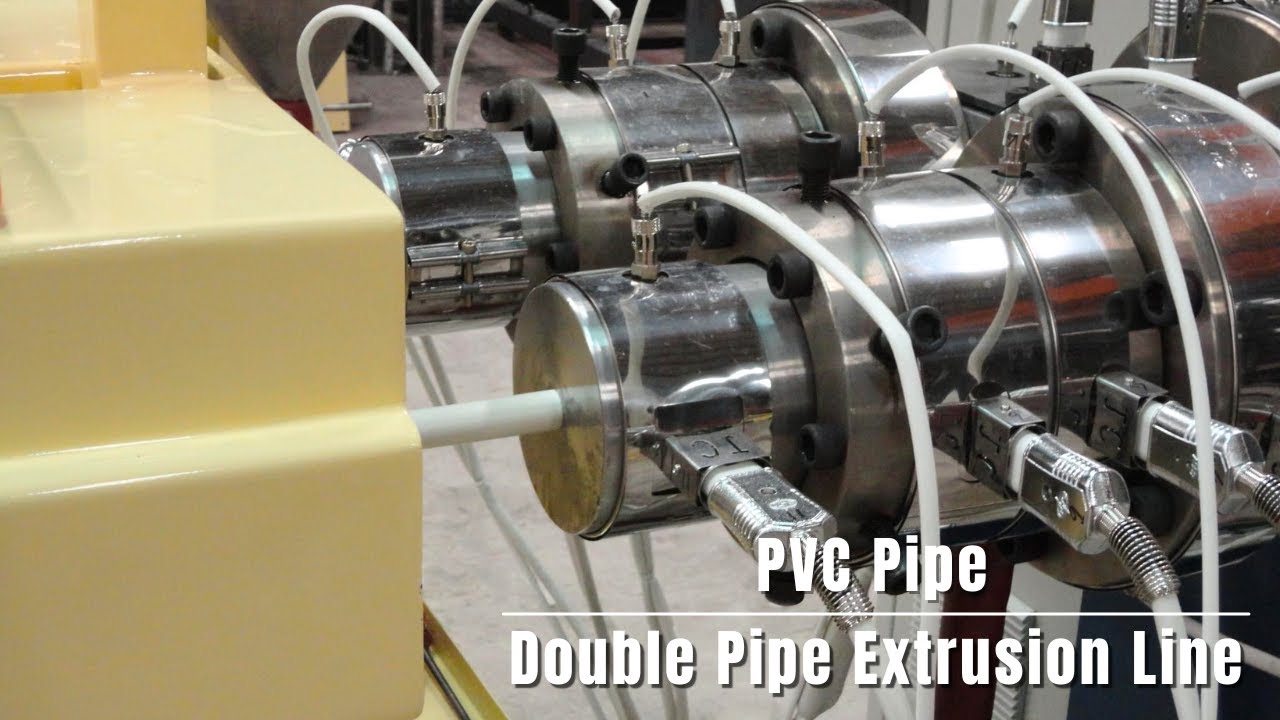 PVC Double Pipe Extrusion Line - YouTube