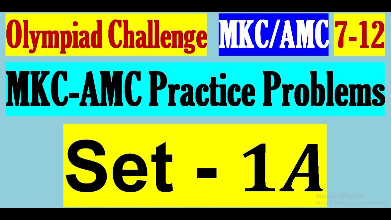 MKC - AMC Sample Paper - Set 1A - Math Kangaroo Competition Answers ...
