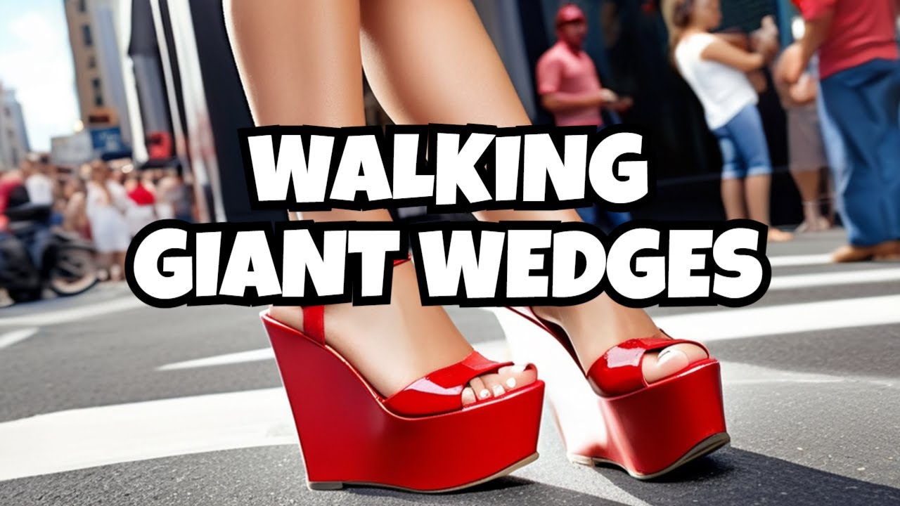 24 Hours in 9-Inch RED WEDGES: Can I Survive? [Challenge] - YouTube