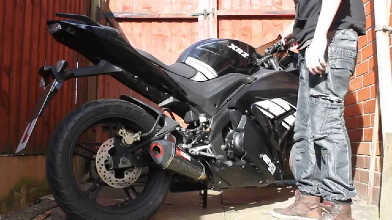 Genata xrz 125 with scorpion exhaust - YouTube