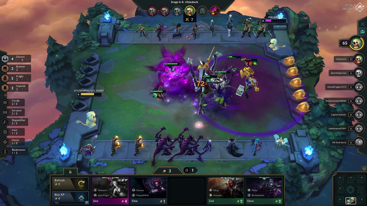 TFT Set 1 - Demon, Brawler, Knight, Imperial. - YouTube