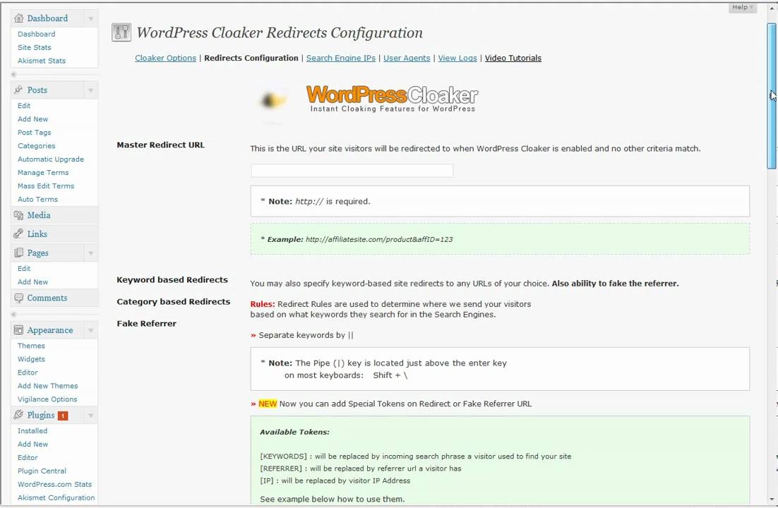 Wordpress Cloaker Review: Cloak and Redirect Your Blog Posts and Pages - YouTube